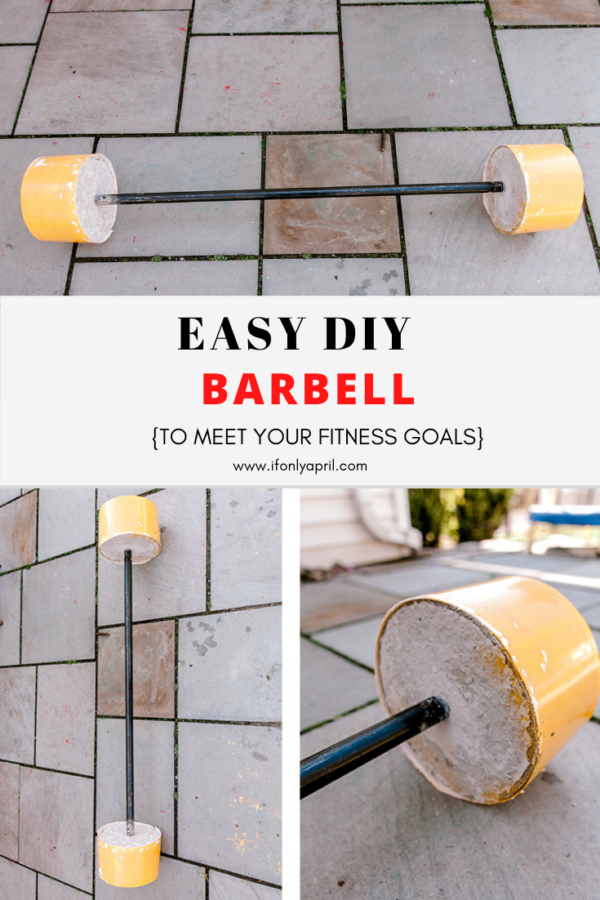 HOW TO MAKE A CEMENT BARBELL (DIY home gym equipment) - If Only April