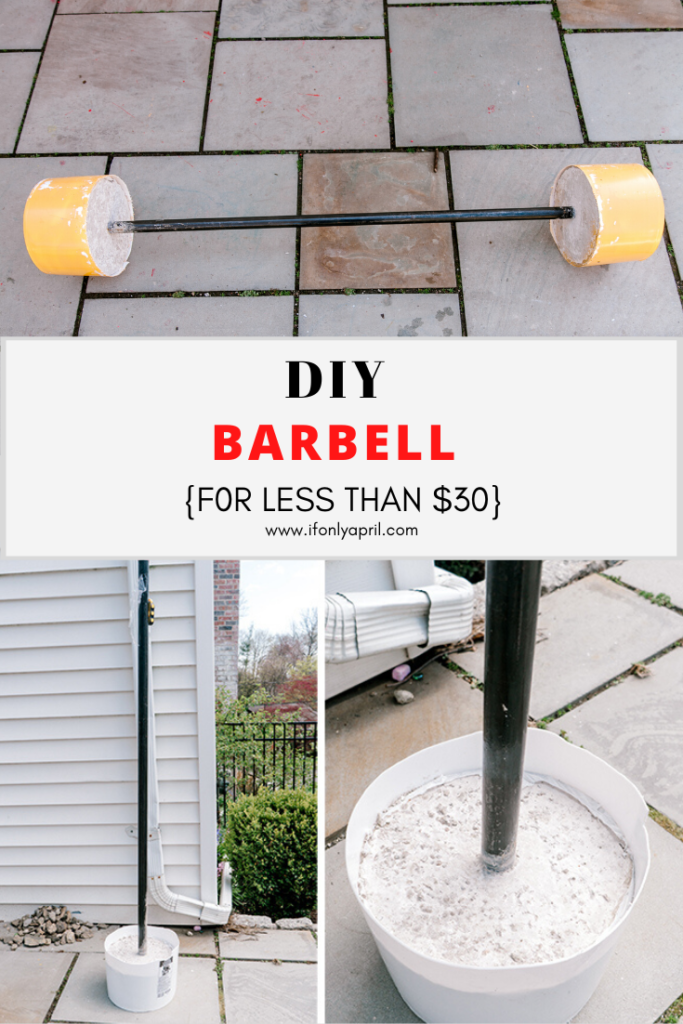 HOW TO MAKE A CEMENT BARBELL (DIY home gym equipment) - If Only April