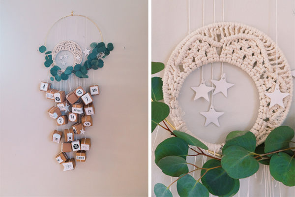 How to make an aesthetic advent calendar with macrame moon - If Only April