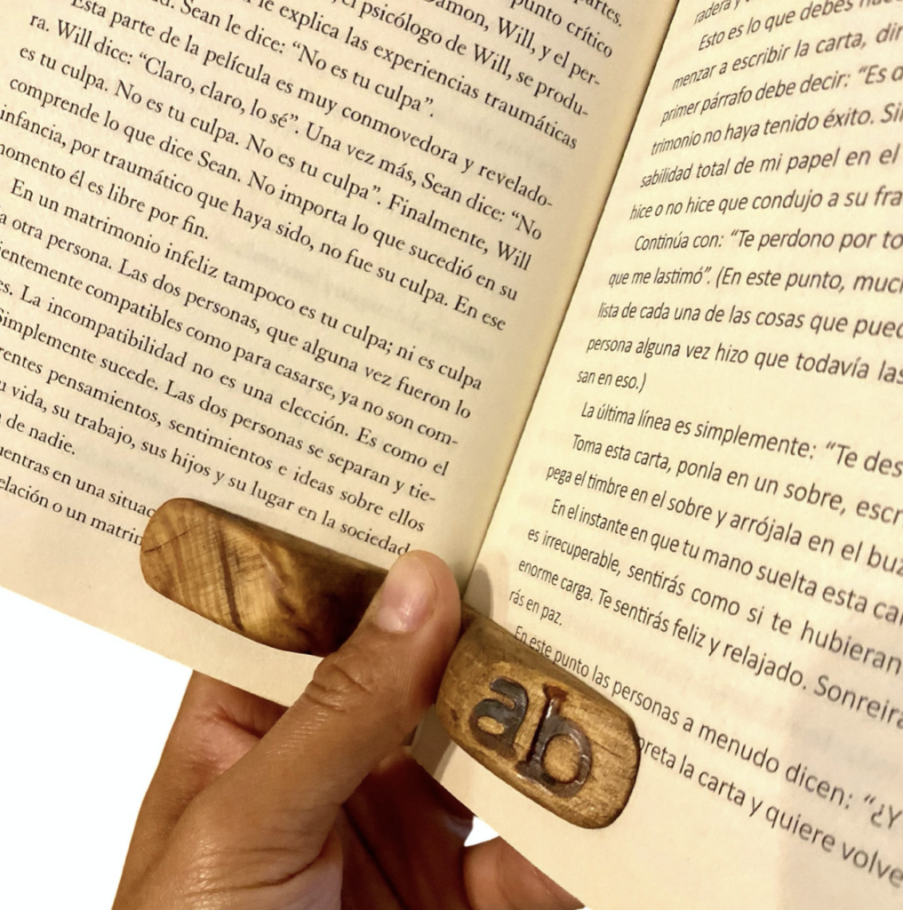 How to make a thumb book page holder from wood - If Only April