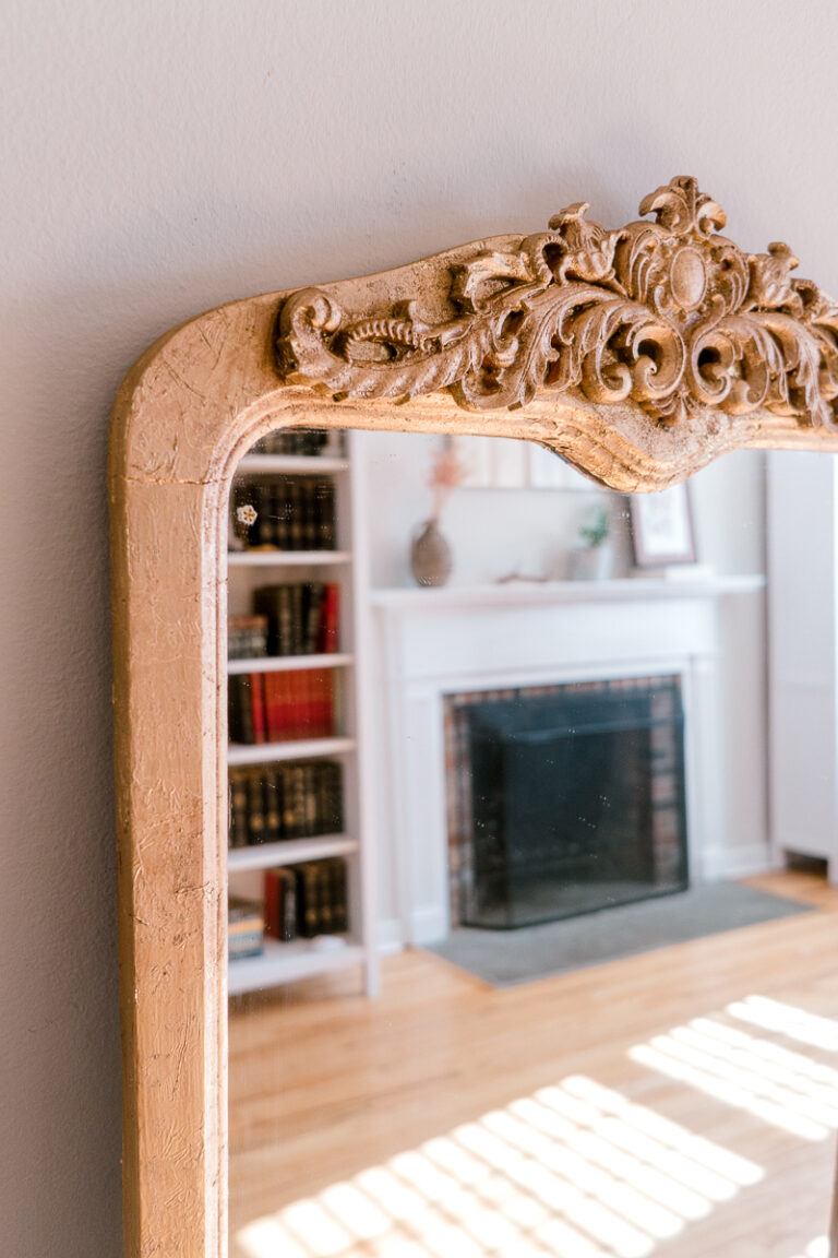 How to DIY a gold Parisian mirror frame - If Only April